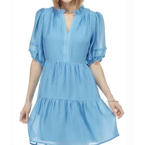Joy Joy | Dresses | New Joy Joy Stitched Sleeve Dress In Blue | Poshmark
